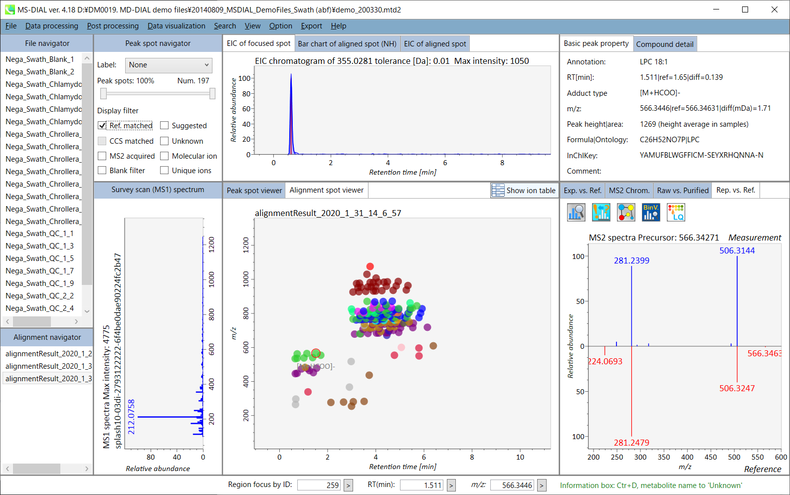 MS-DIAL tutorial | mtbinfo.github.io